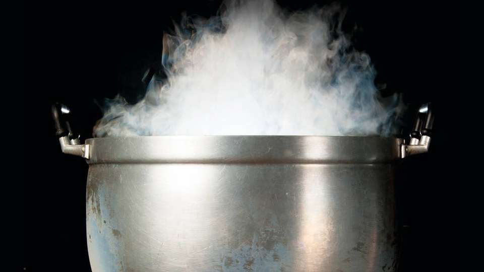 Dampf im Kessel – mit über 97 Prozent Wirkungsgrad