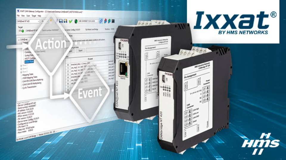 Ixxat CANbridge NT und CAN@net NT mit MQTT- und Action-Rules-Erweiteru