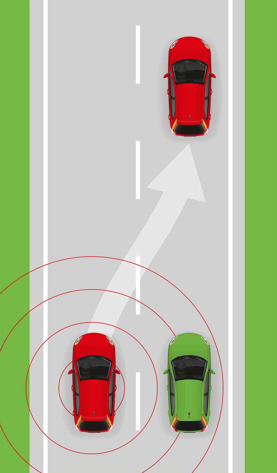 Spurwechselassistenten belüften